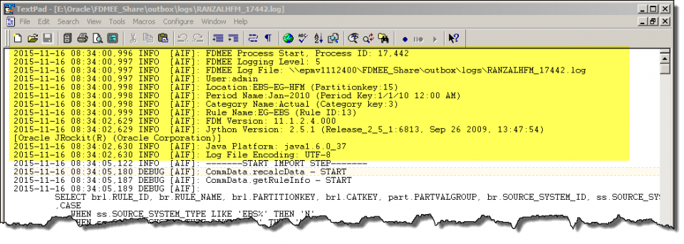 Oracle FDMEE Training | Log Analysis by Tony Scalese